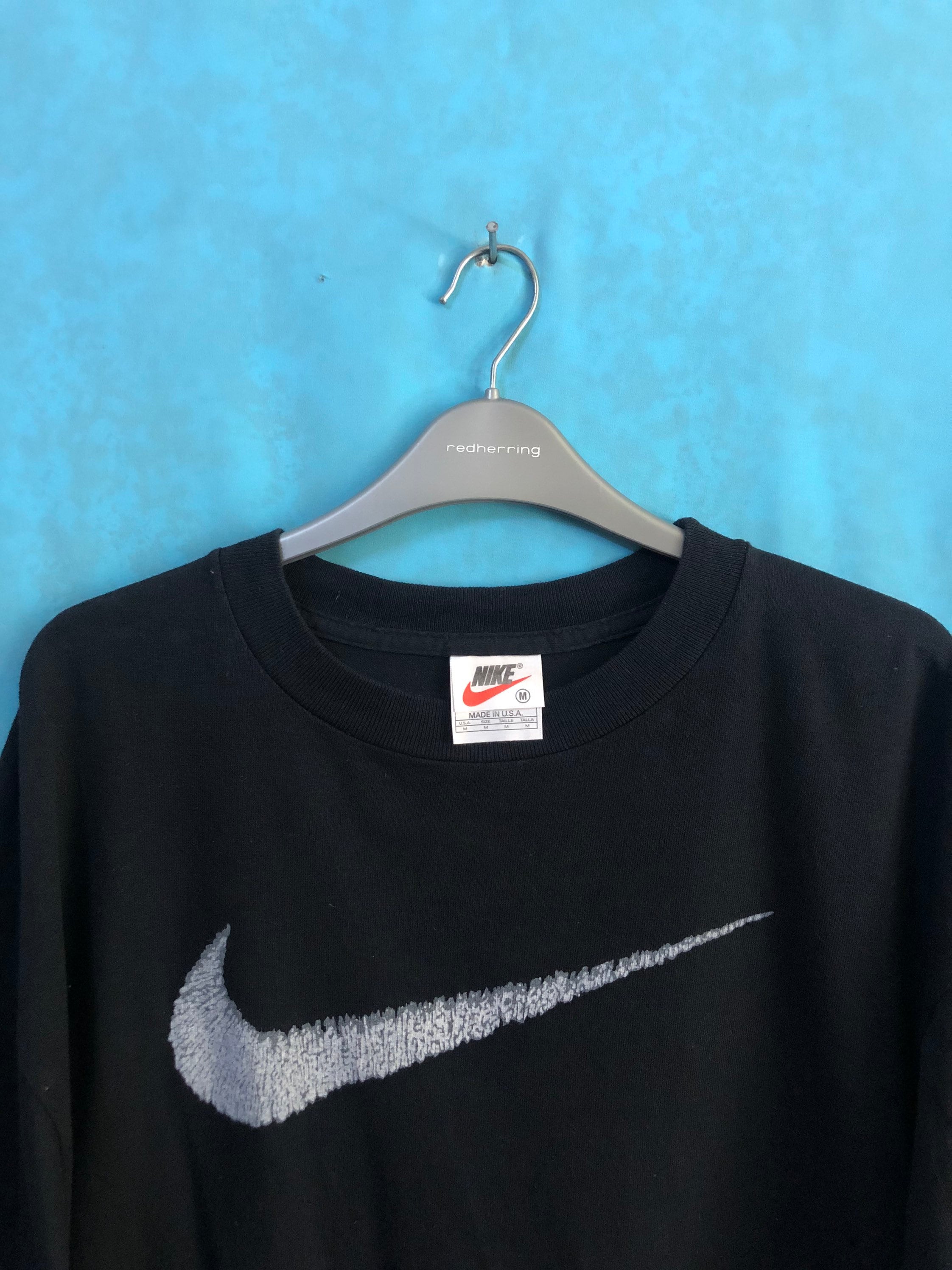 RARE!!VTG Nike Swoosh Stencil Design Big Logo Spell Out Medium Large # ...