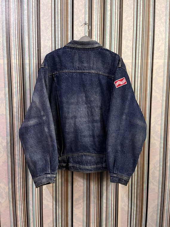 MEGARARE!!VTG edwin exclusive patches trucker blanket… - Gem