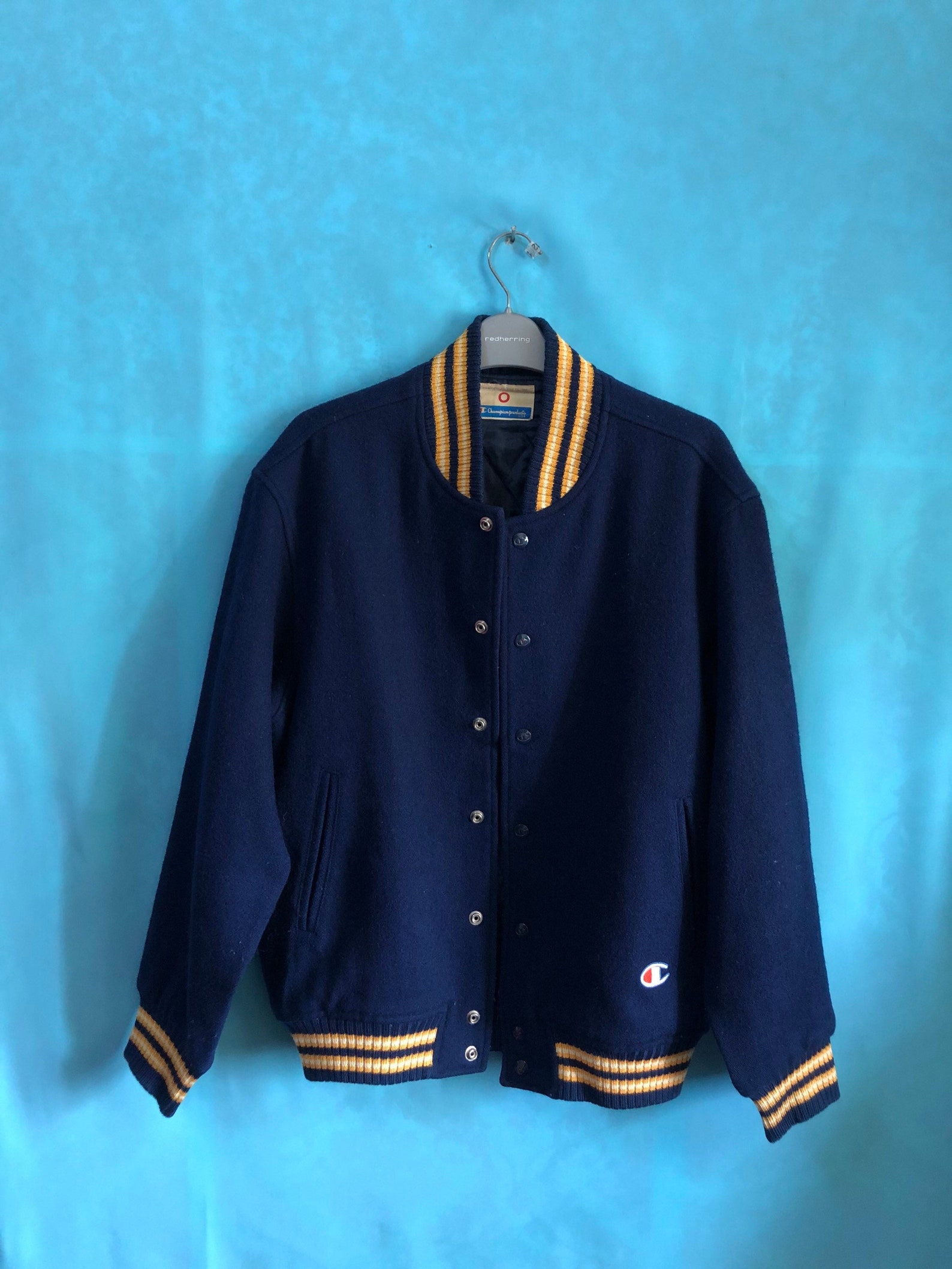 RARE!!VTG 80s Champion Products Inc Champion Usa Varsity Plain Jacket ...