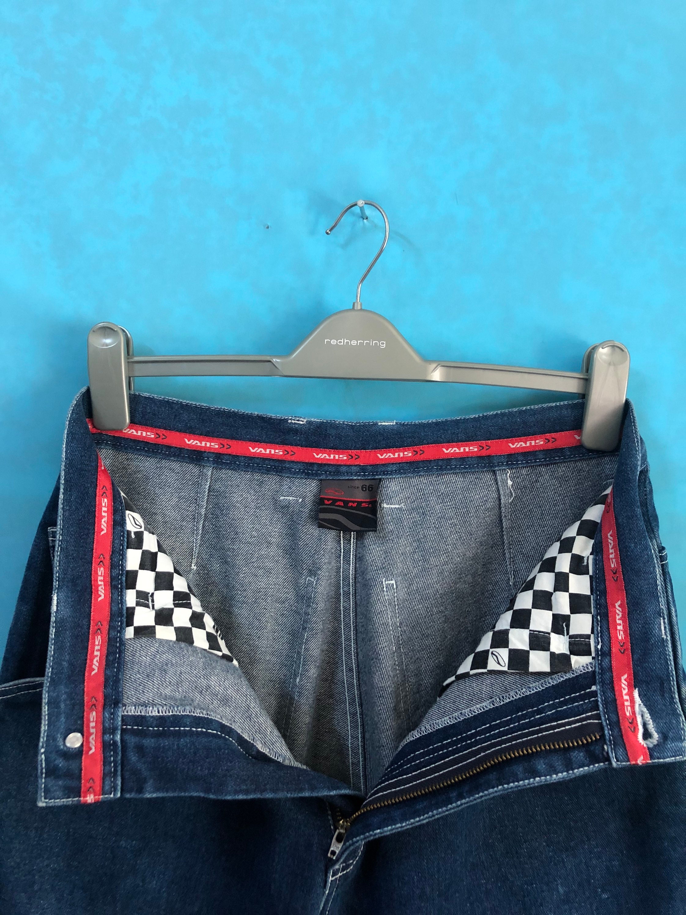 RARE!! VTG Vans Checkered Vans Since 66 Baggy Jeans Skateboard Bmx ...