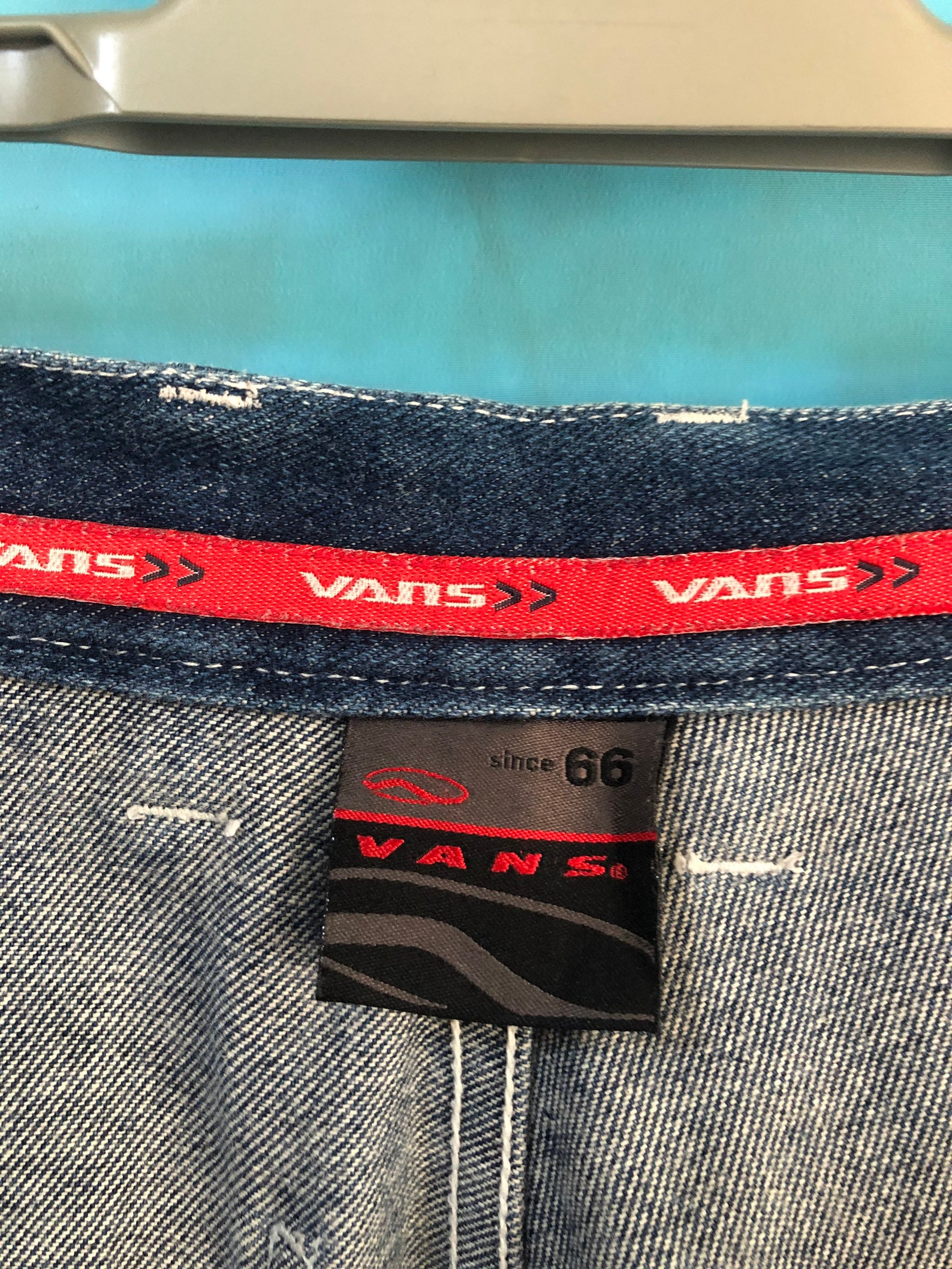 RARE!! VTG Vans Checkered Vans Since 66 Baggy Jeans Skateboard Bmx ...