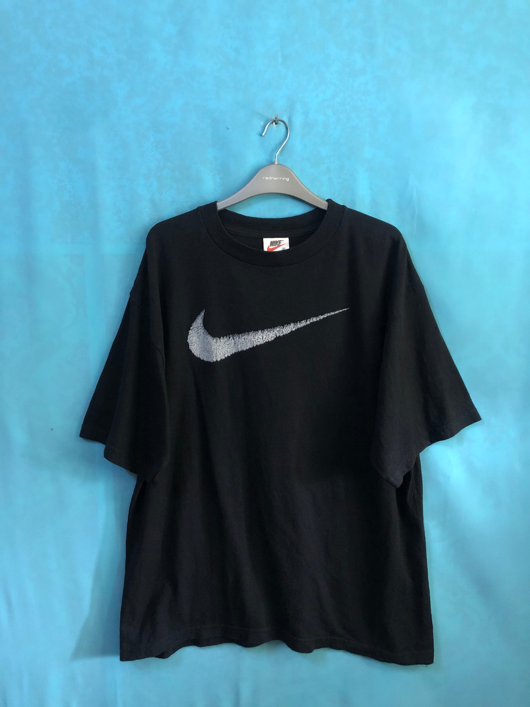 RARE!!VTG Nike Swoosh Stencil Design Big Logo Spell Out Medium Large # ...