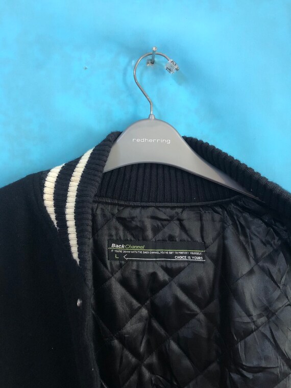 RARE!!VTG back channel rasta fury lion varsity jacket… - Gem
