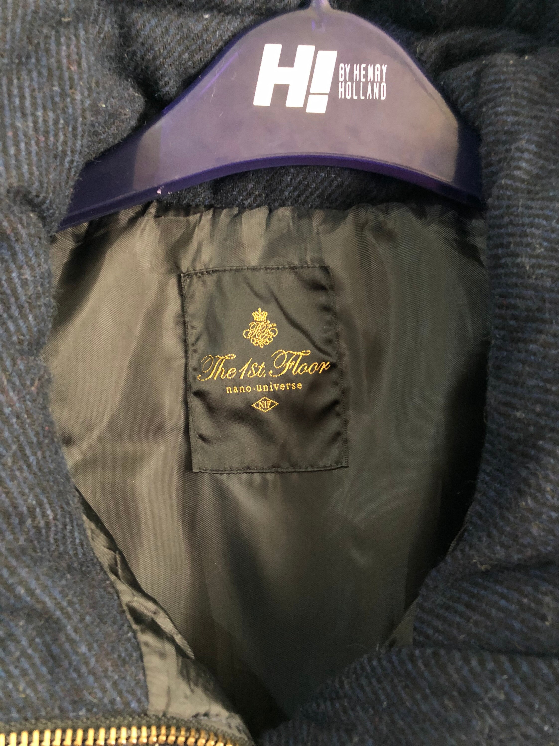 RARE NANO UNIVERSE Nano Library the 1st Floor Vest Wool Jackets Zipper ...