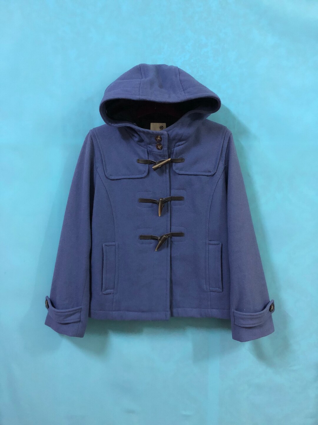 VTG Earth Music & Ecology Wool Duffle Jacket Coats Hoodies Purple ...