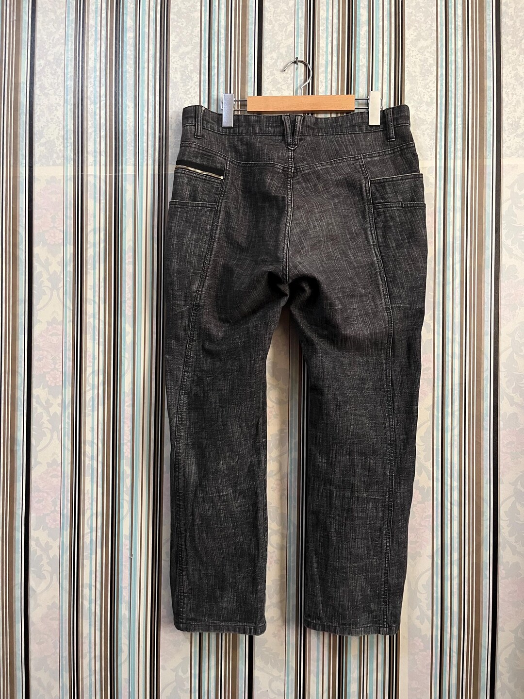 1990s PHIL SMART Made in Horishma Japan Salt and Pepper Zipped Jeans ...