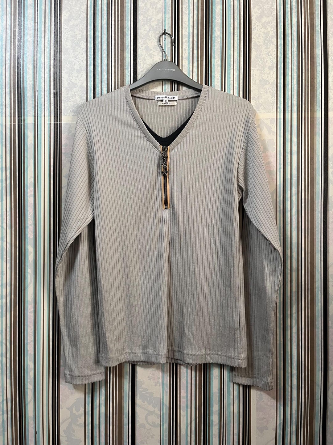 Vintage 1990s Semantic Design Slimfit Triple Zip Hippies Fashion Medium ...