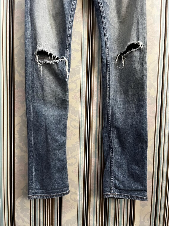 2000s number nine studios ripped distress strech skin… - Gem