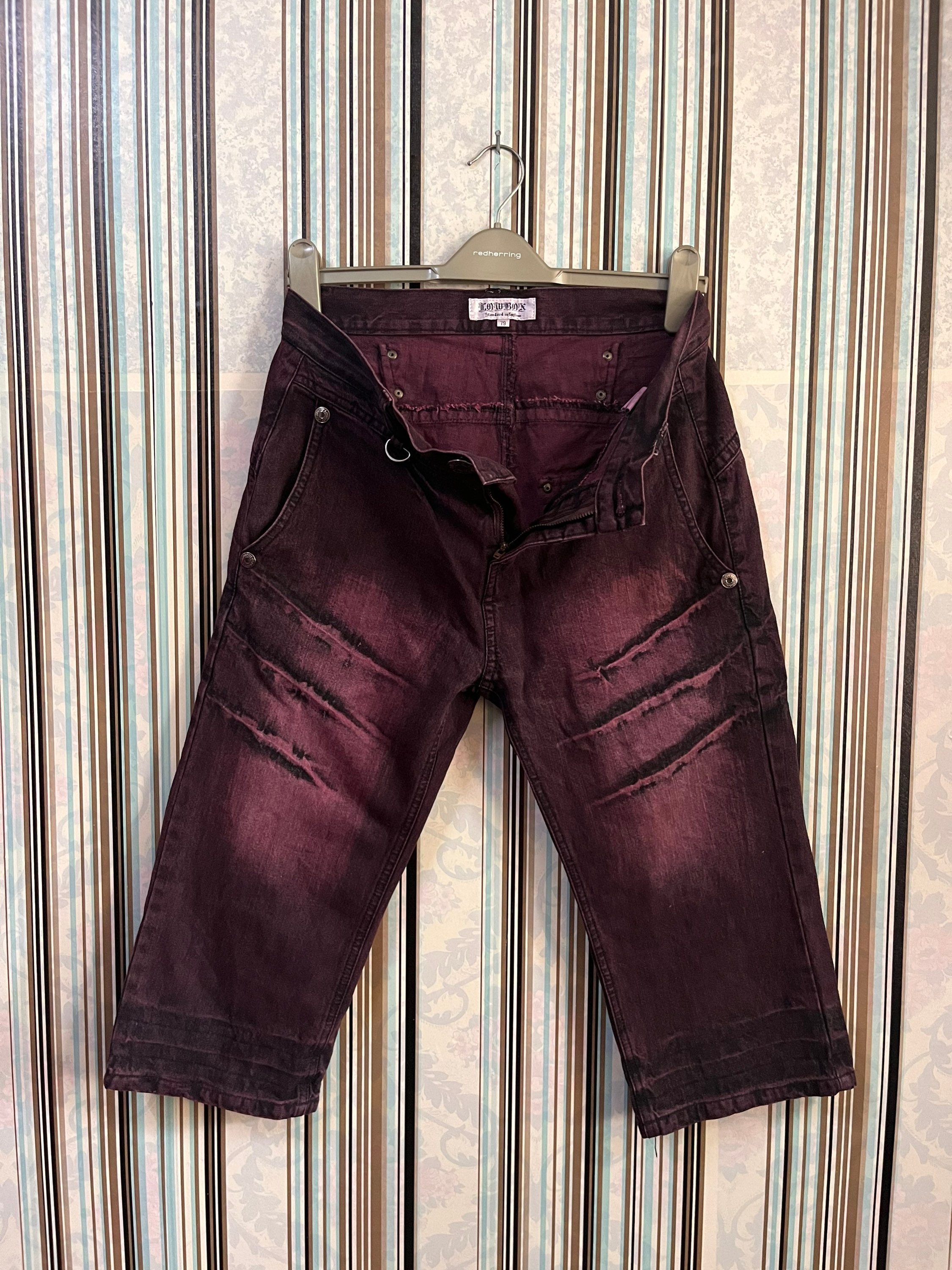 RARE!!VTG Lowbox Japanese Brand Claws Jeans Purple Size 79 #D3 - Etsy