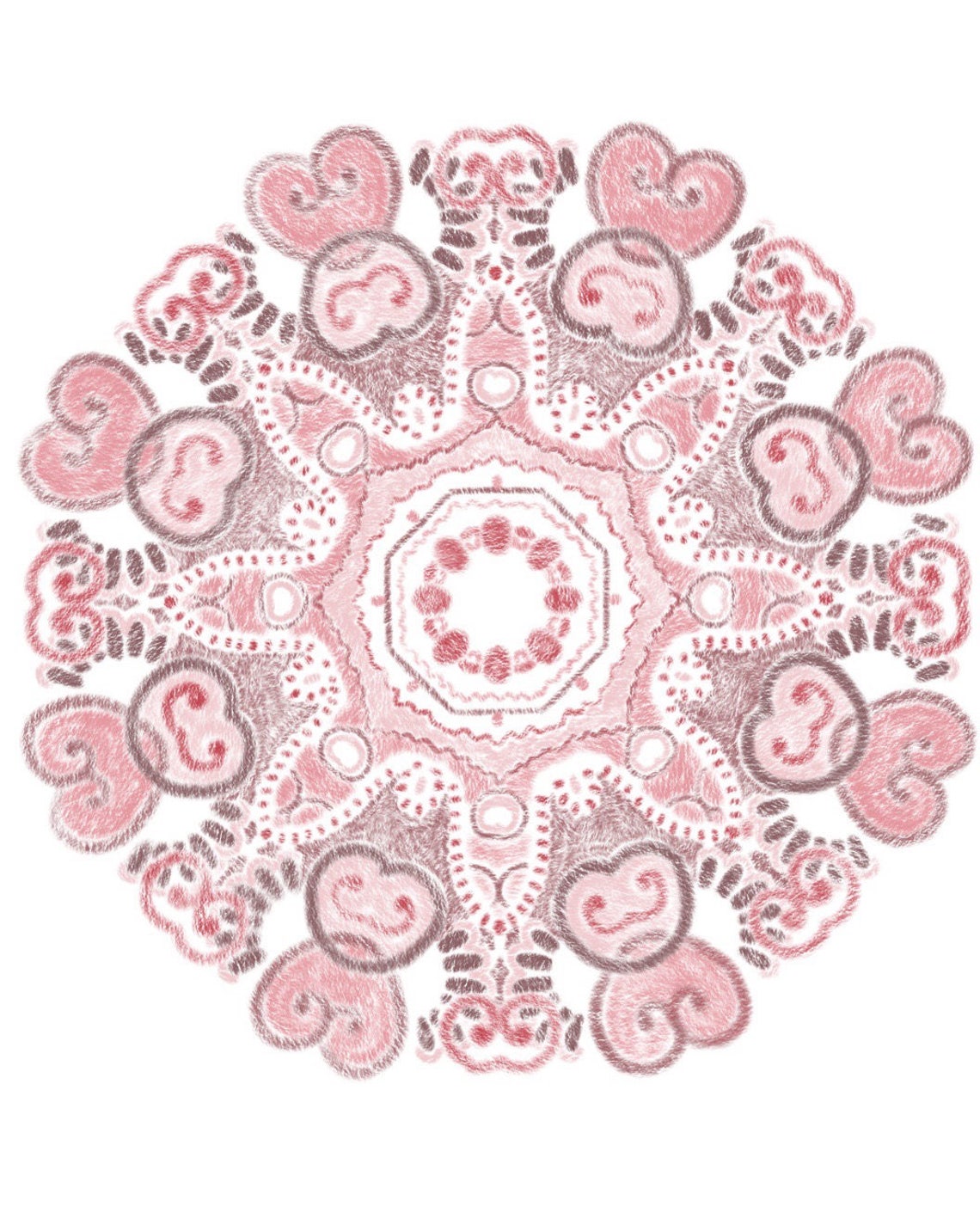 Red Mandala Printable - Red Mandala - Mandala Digital Download - Boho ...