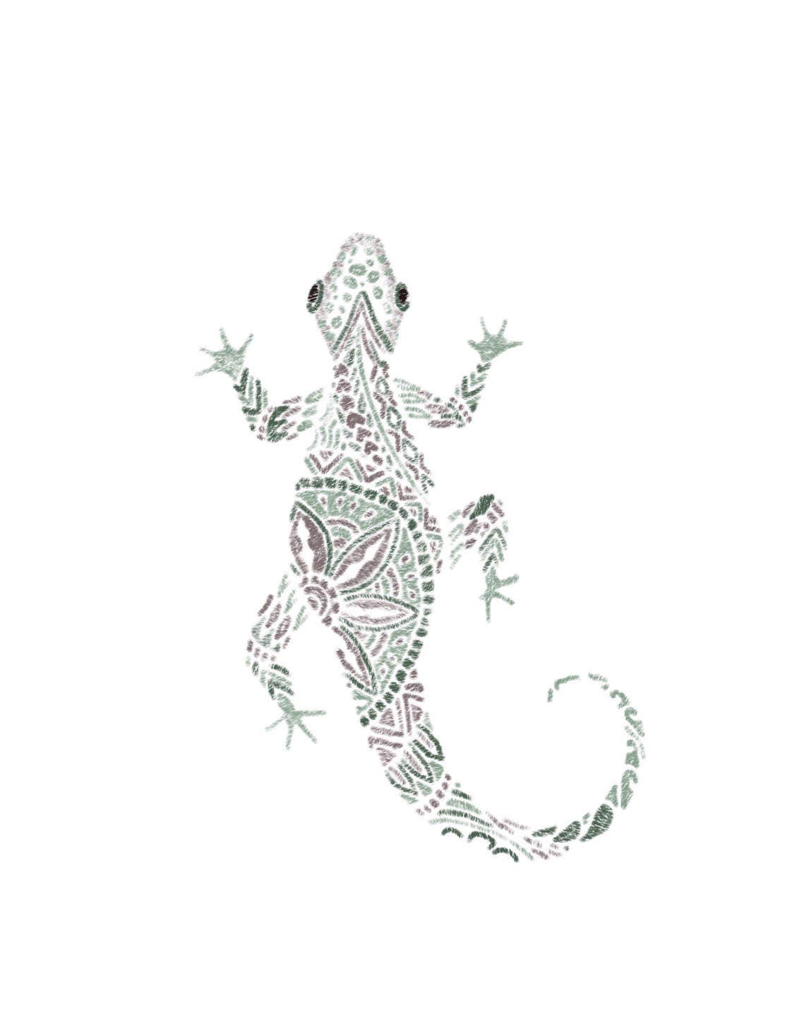 Gecko - Gecko Printable - Digital Download - Gecko Art - Lizard Art ...