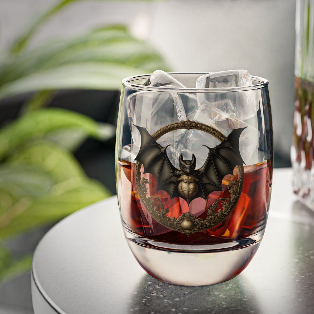 Vintage Bat Whiskey Glass - Etsy