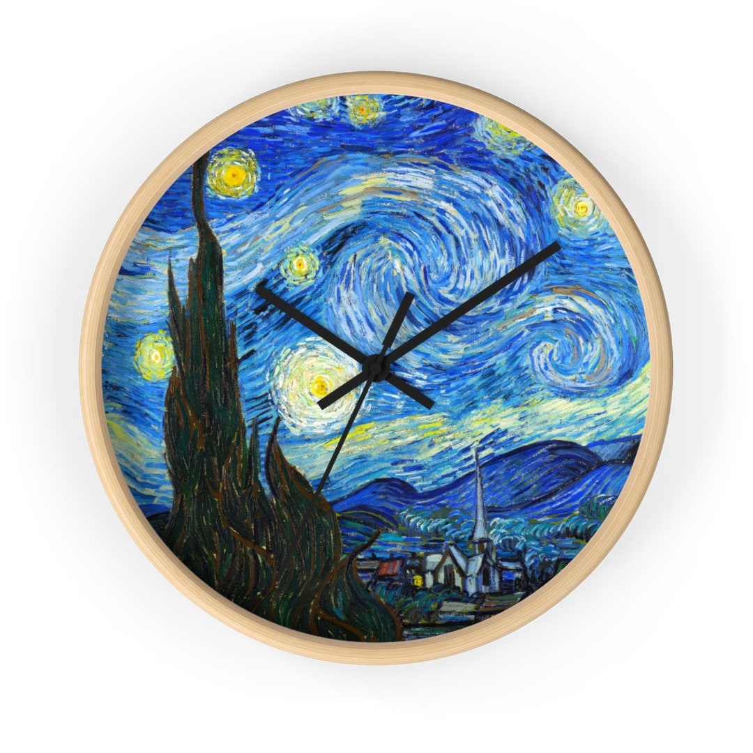 Vincent Van Gogh Van Gogh Starry Night 10 Inch Analog Wall Clock - Etsy