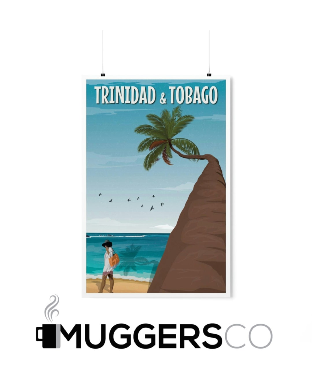 Trinidad and Tobago Travel Poster Beach Travel Poster Premium Matte ...