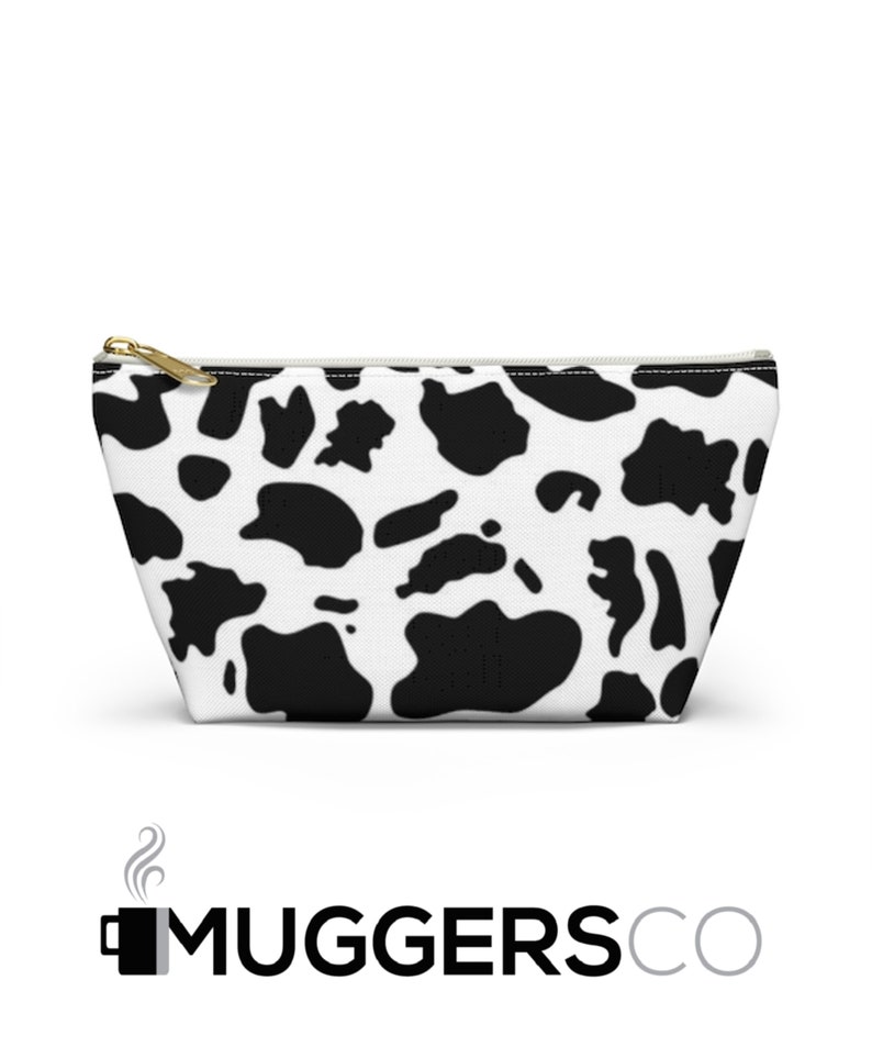 Cow Print Black and White Cow Gifts Zipper Pouch Bag - Etsy UK