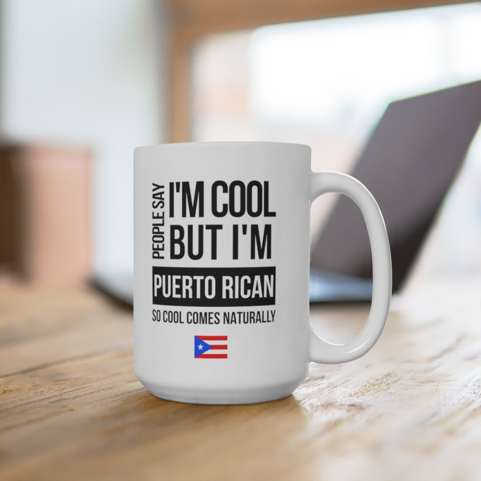 Puerto Rico Gift Puerto Rico Mug People Say I'm Cool but | Etsy