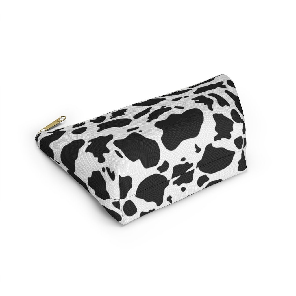 Cow Print Black and White Cow Gifts Zipper Pouch Bag - Etsy UK