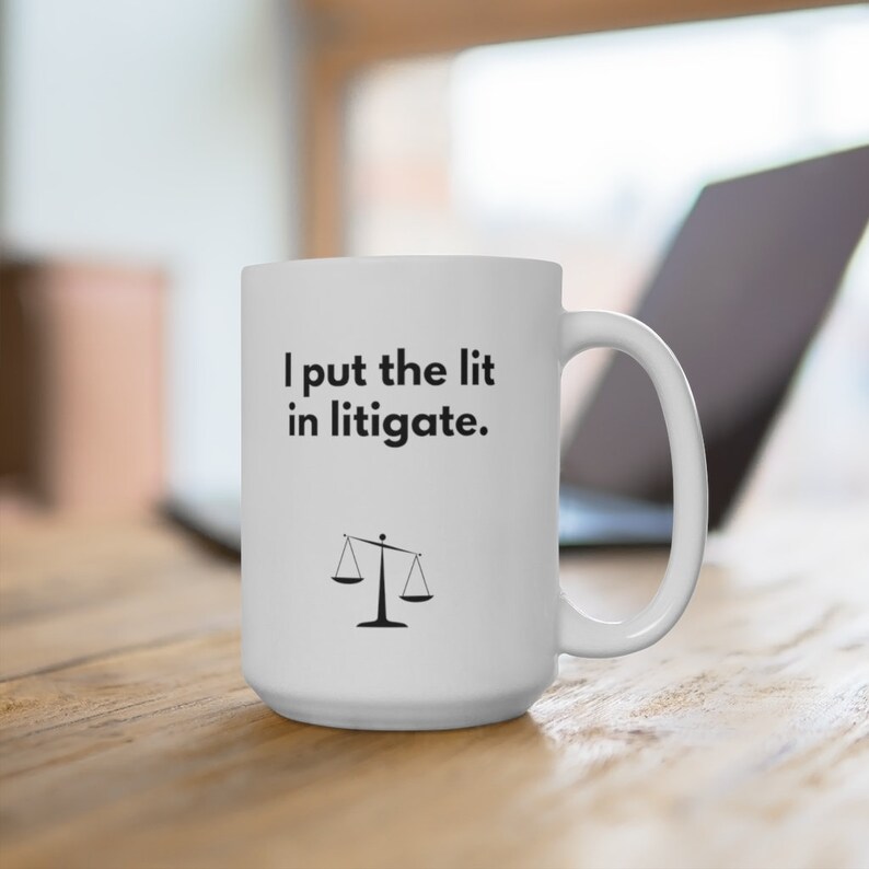 Lawyer Gift Barrister Gift I Put the Lit in Litigate Funny - Etsy UK