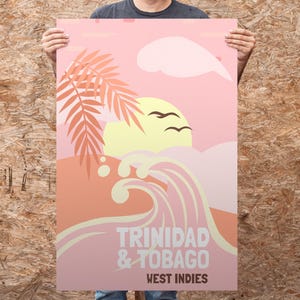 Trinidad and Tobago Wall Art, Trinidad Poster, Beach Scene With a Big ...
