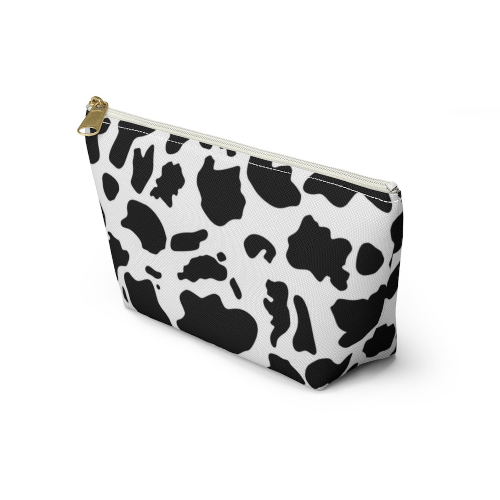 Cow Print Black and White Cow Gifts Zipper Pouch Bag - Etsy UK