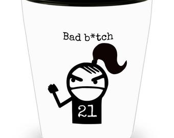 21st Birthday Shot Glass 21st Birthday Shot Glasses 21 Birthday Gift ...