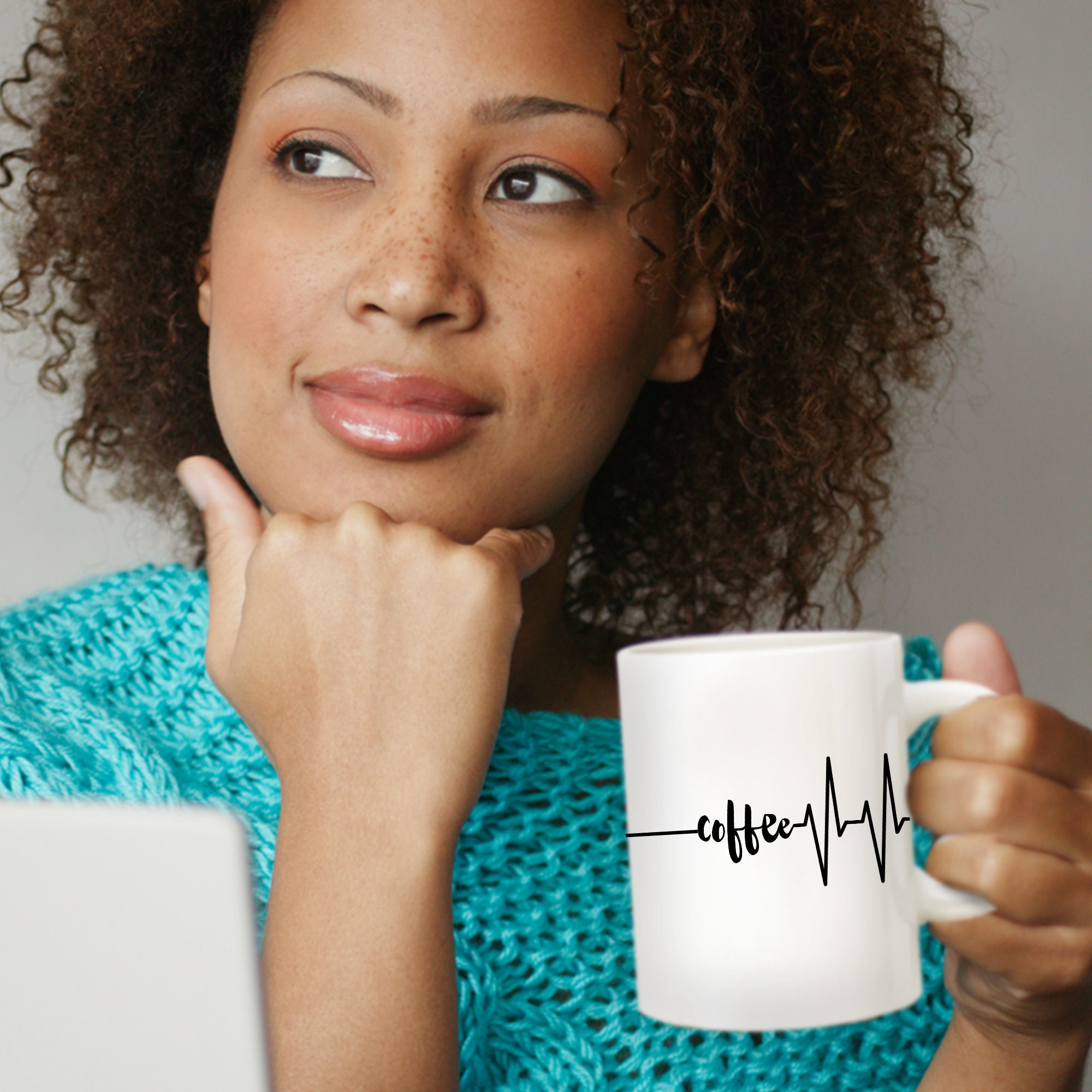 Ecg Ekg Design Coffee Heartbeat EGK Gift Cardiologist Gift - Etsy