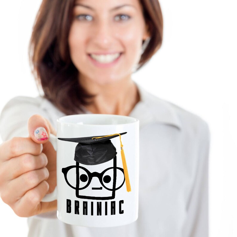 Genius Funny Graduation Brainiac PHD Graduation Gift Mug - Etsy