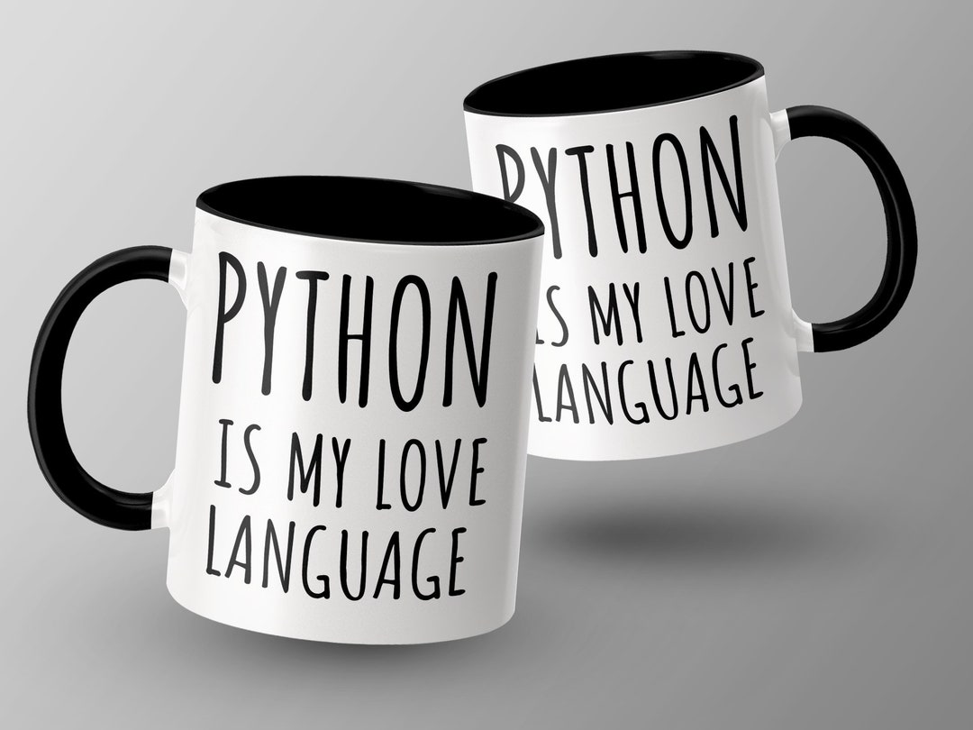 Python Love Language 11 Oz and 15 Oz Accent Coffee Mug, Programmer Gift ...