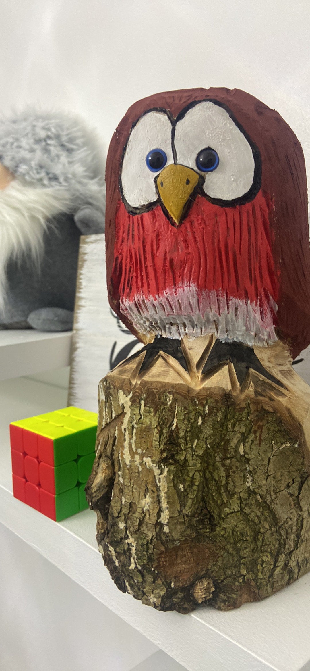 Chainsaw Carved Robin Red Breast Bird - Etsy