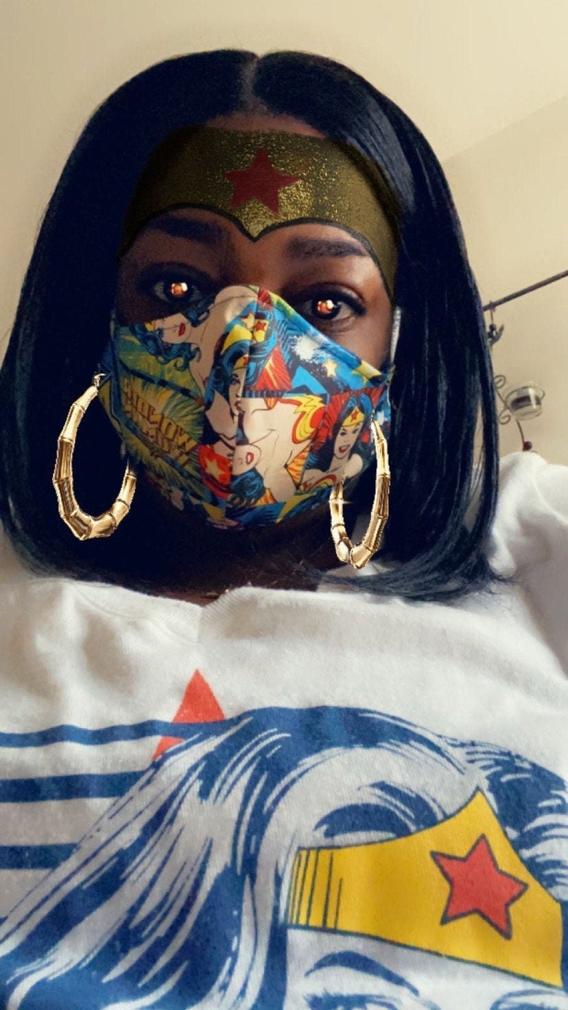 Máscara facial de wonder woman | Etsy