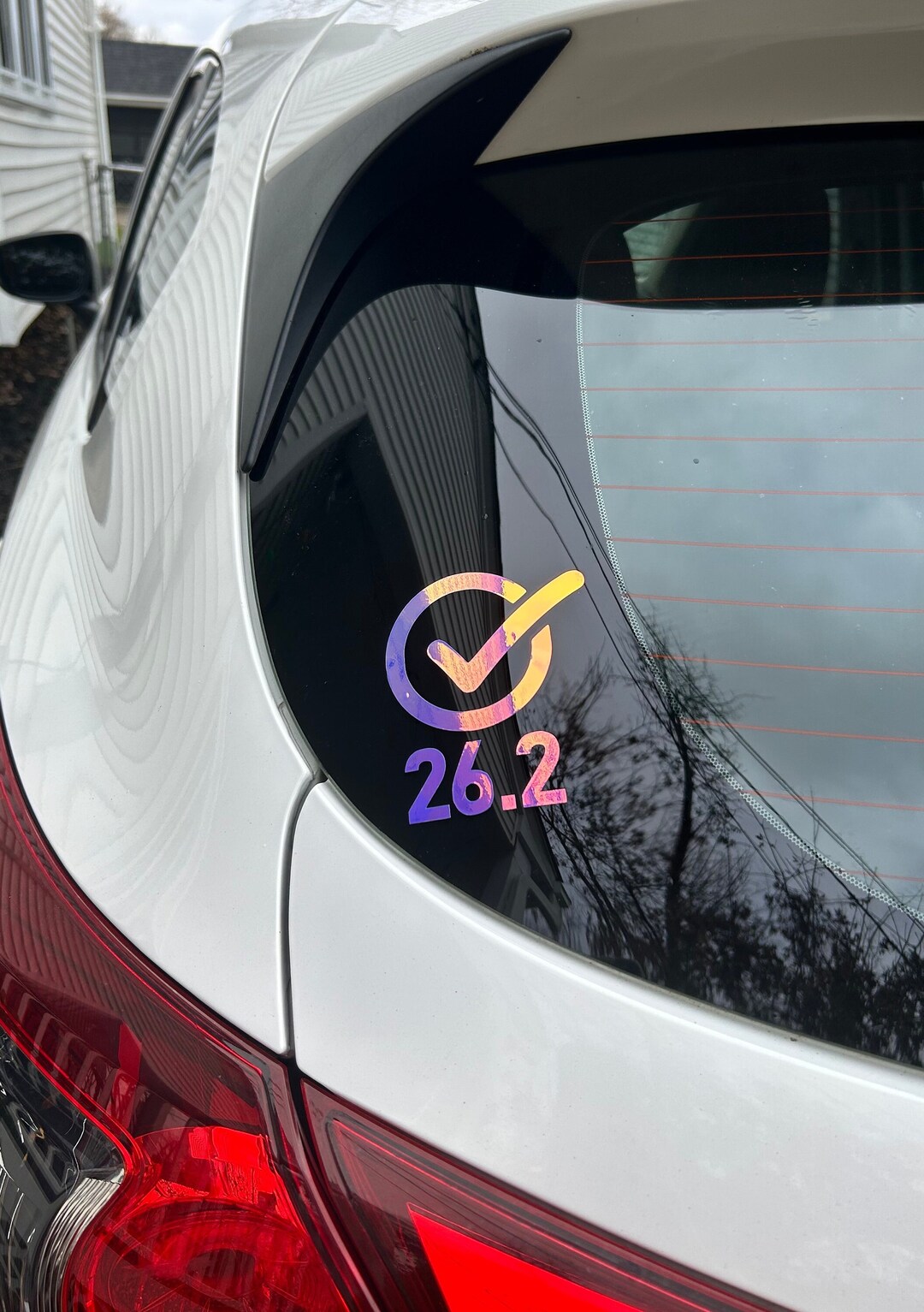 Marathon, Half Marathon, 5K Car Decal, Holographic 26.2, Bumper Sticker ...