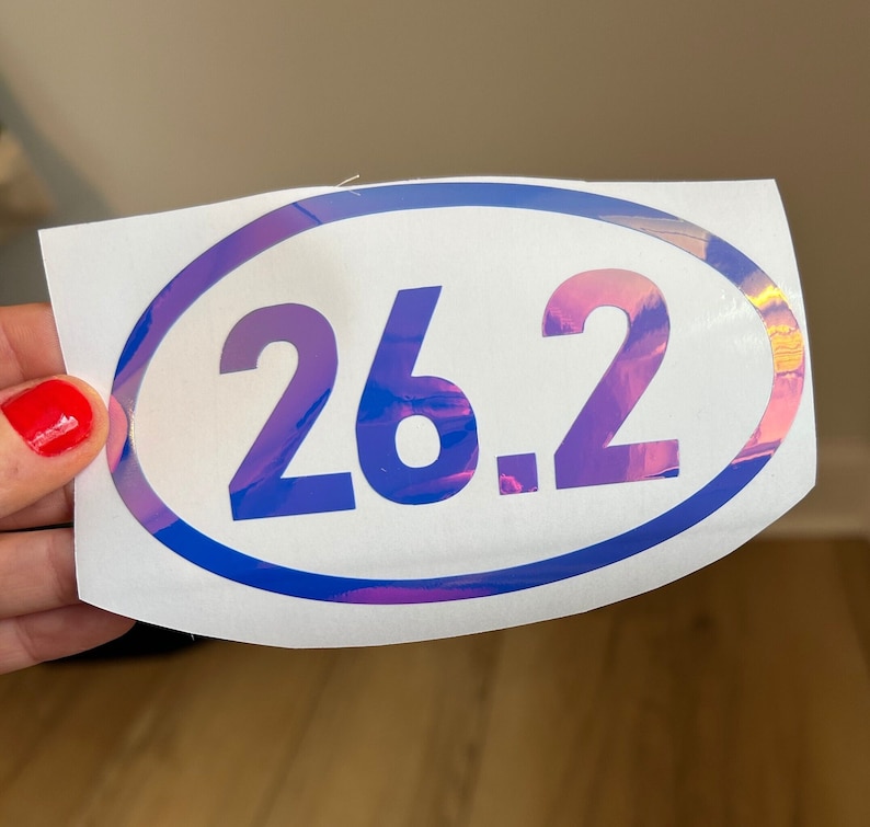 Marathon, Half Marathon Car Decal, Holographic 26.2, Bumper Sticker - Etsy