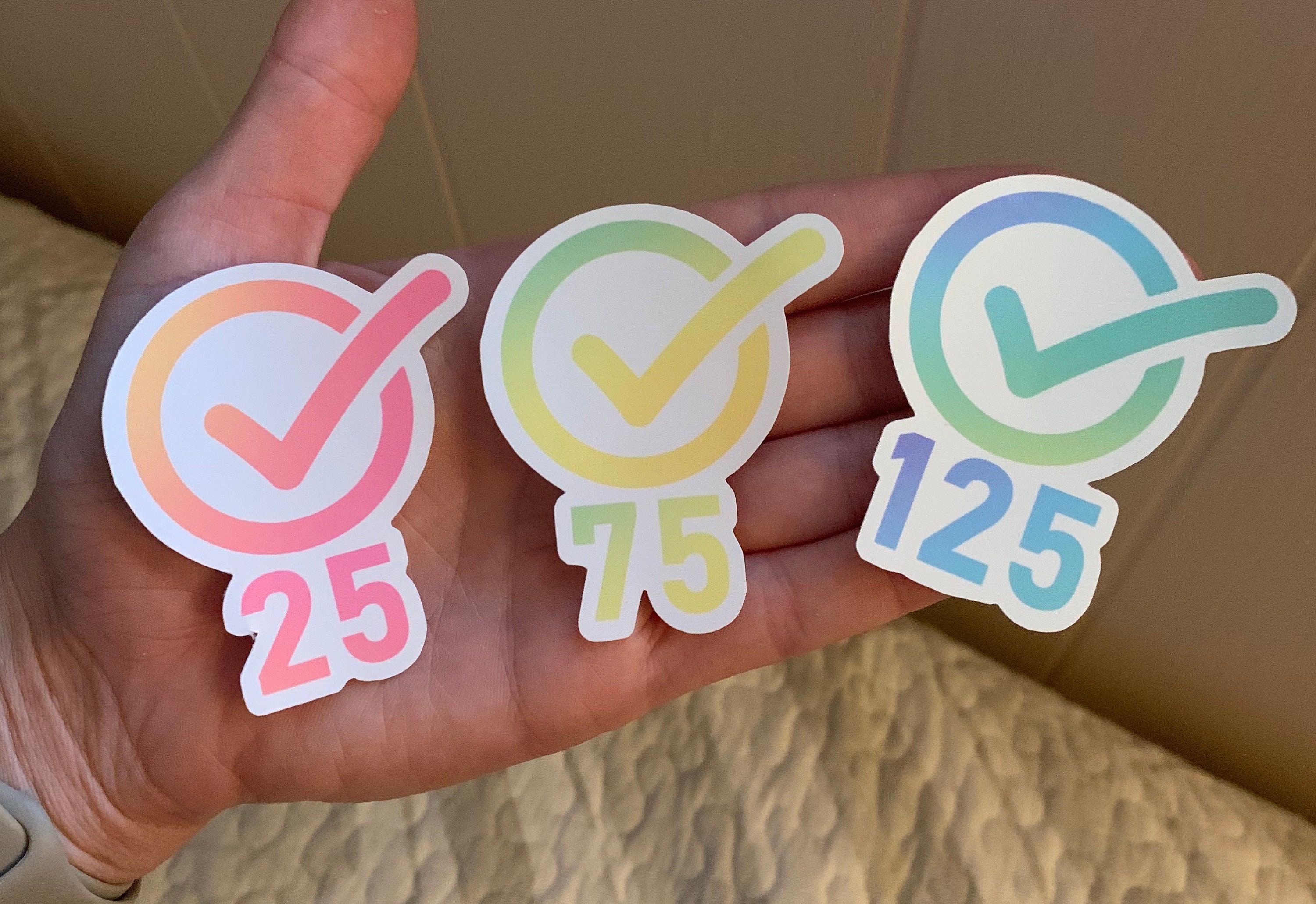 Milestone Achievement, Century Ride Decal Stickers, Rainbow - Etsy