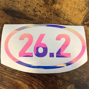 Marathon, Half Marathon Car Decal, Holographic 26.2, Bumper Sticker - Etsy