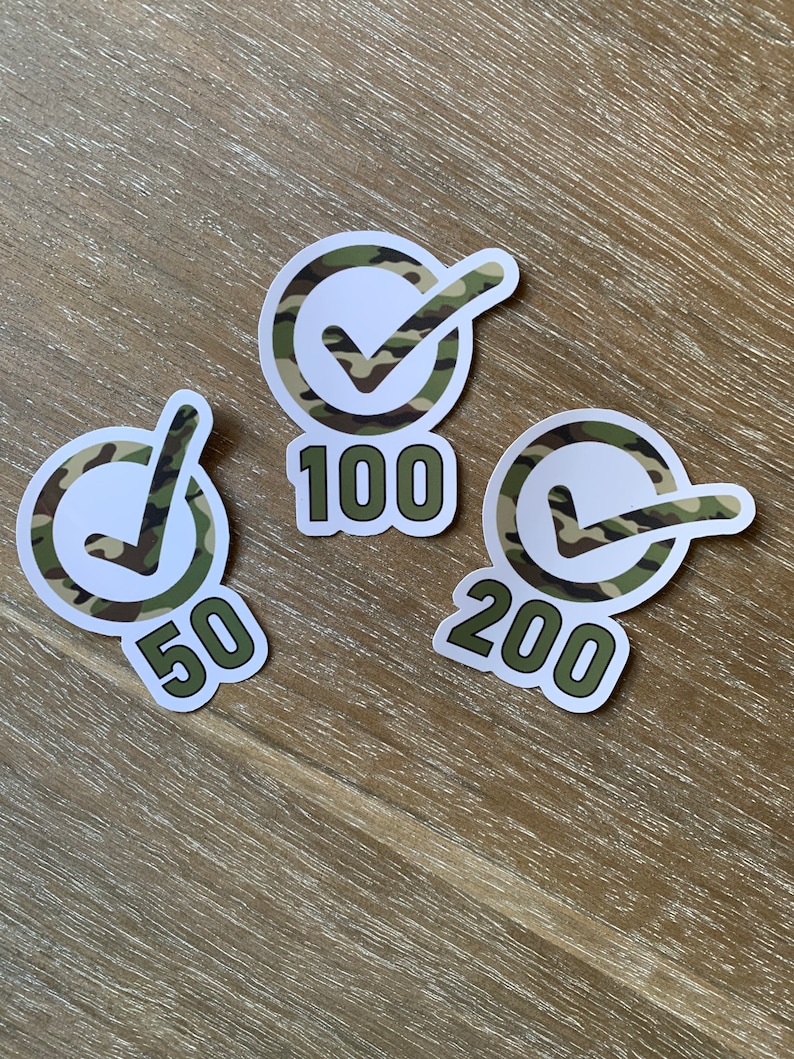 Milestone Achievement Decal Stickers Century Ride Camouflage - Etsy