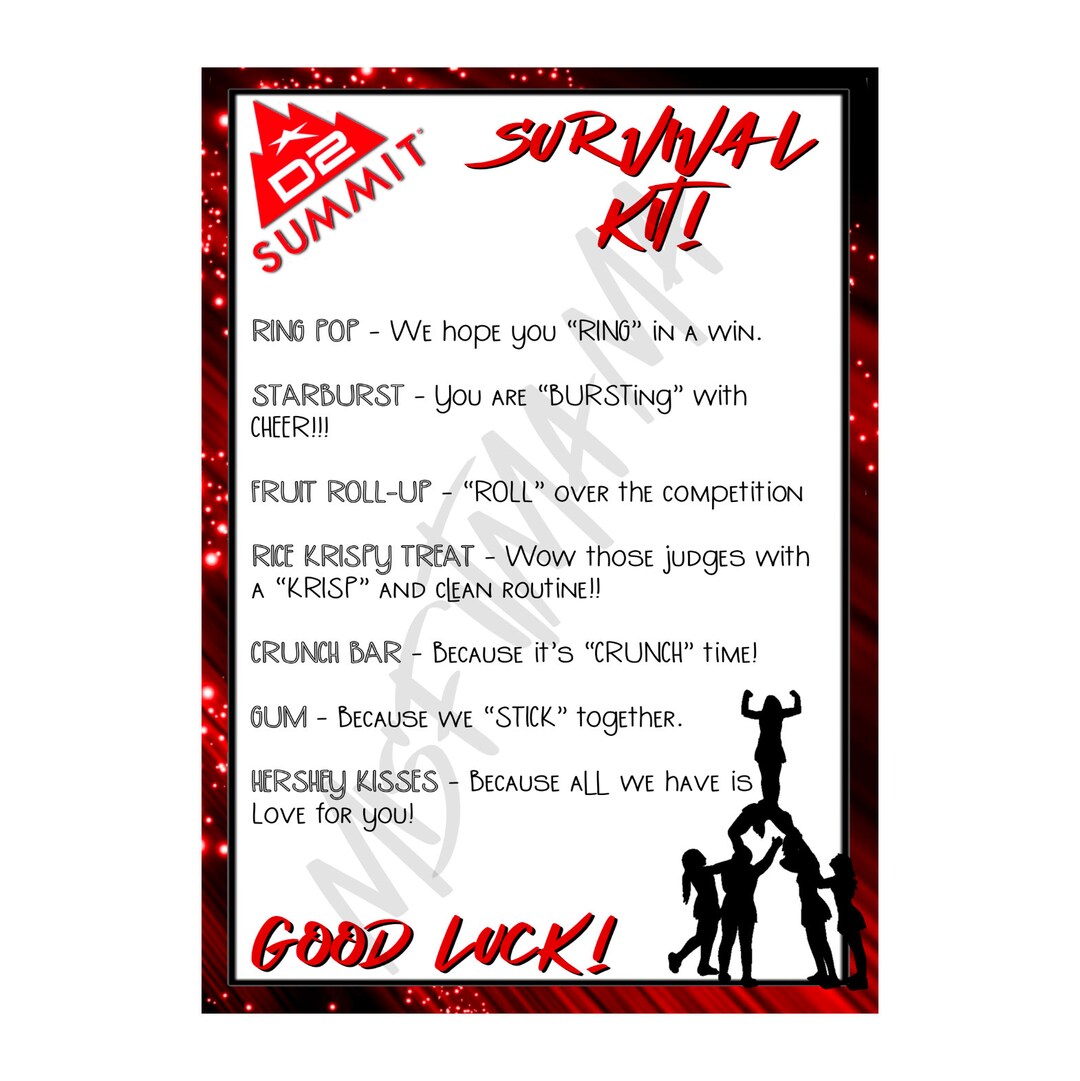 D2 Summit Cheer Candy Bag Cards - Etsy