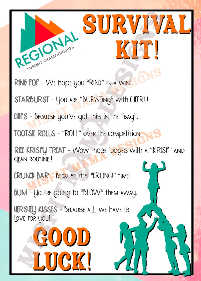 Regional Summit Cheer Candy Bag Cards - Etsy