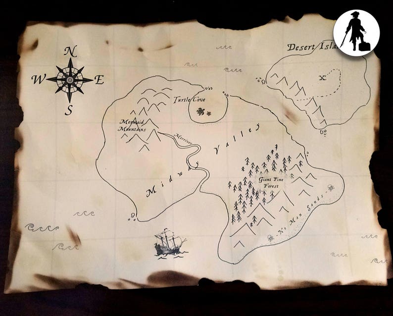 Digital Neverland Map - Etsy