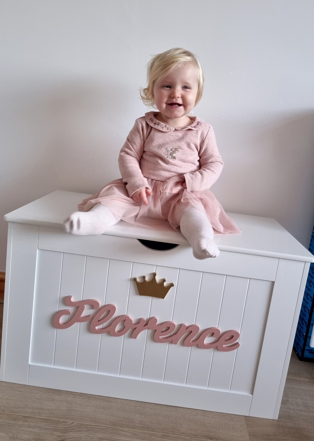 Toy Box Personalised Wooden Large Custom Bespoke White Nursery - Etsy