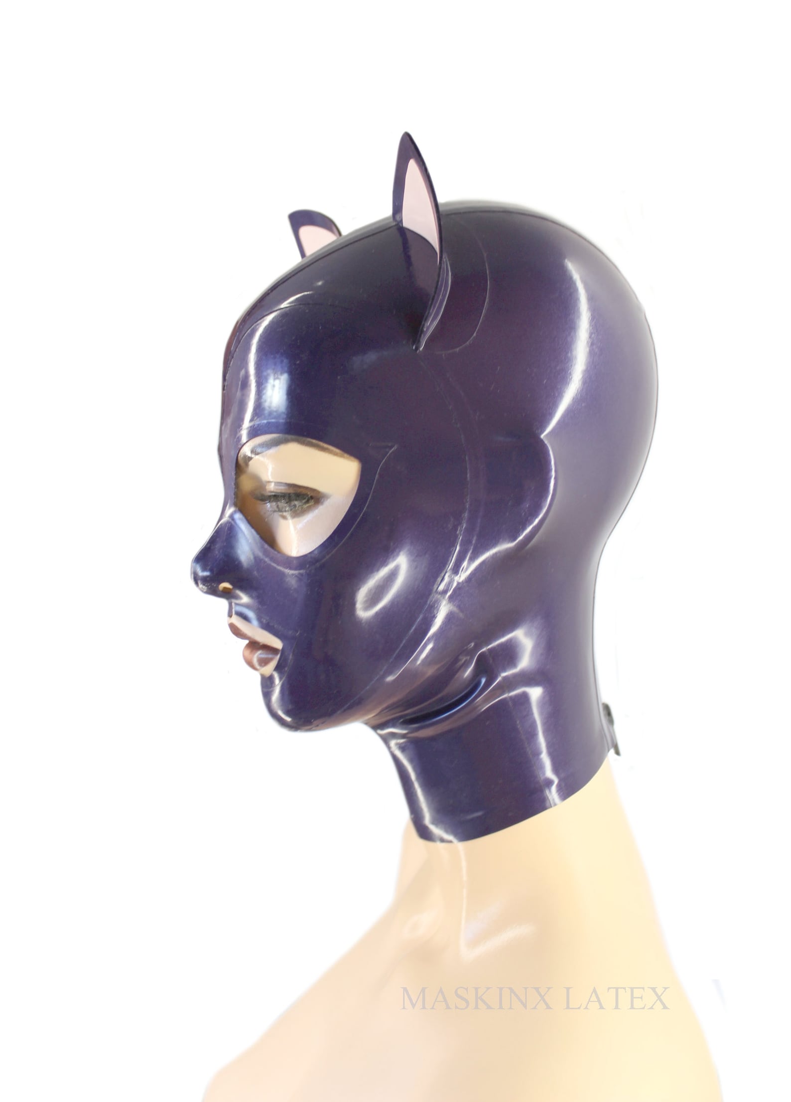 Latex Rubber Cat Hood with attached ears | Etsy