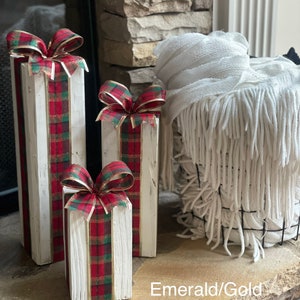 Set of 3 Farmhouse Style Chunky Presents - Etsy