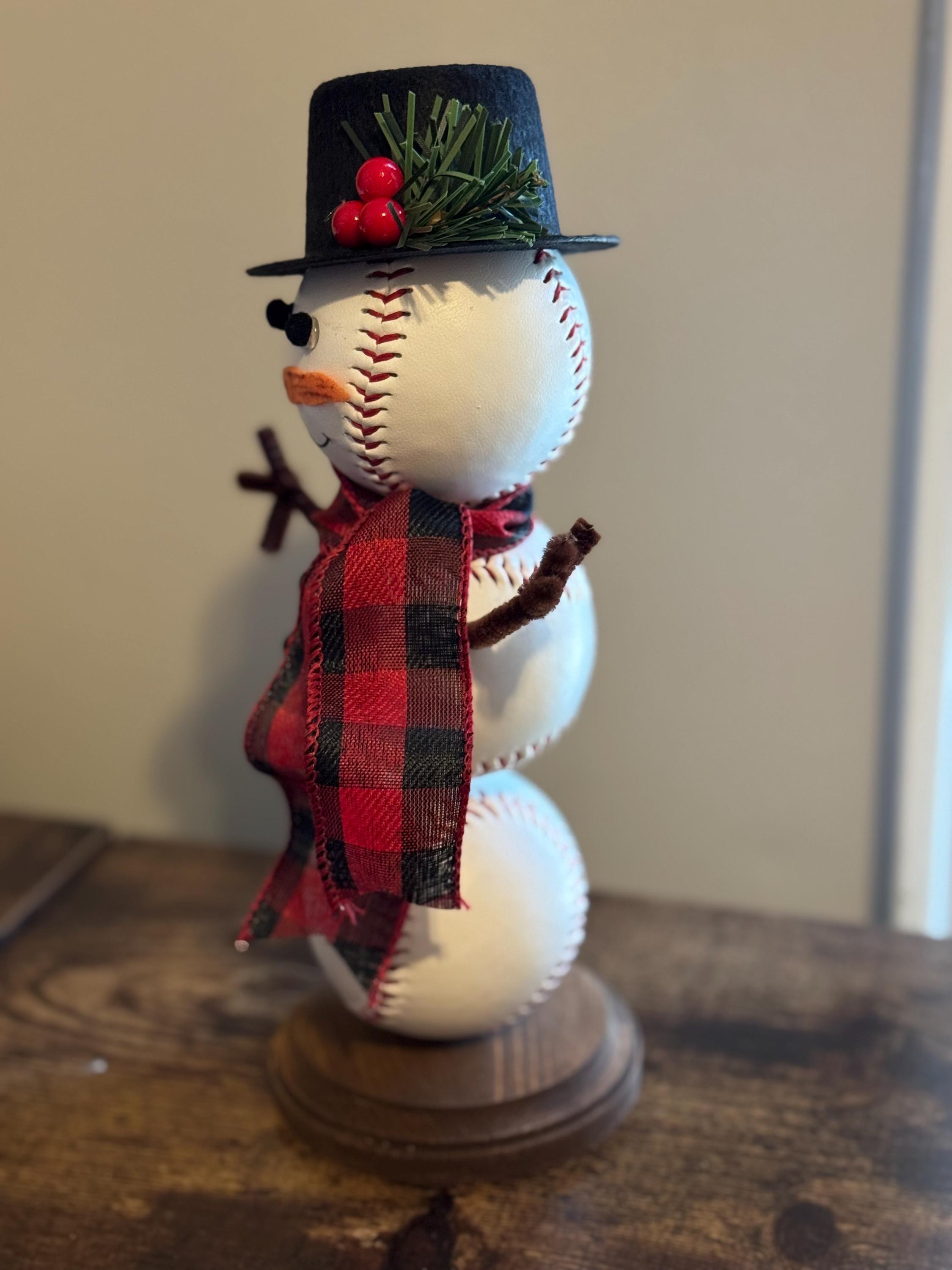 Baseball Snowman - Etsy