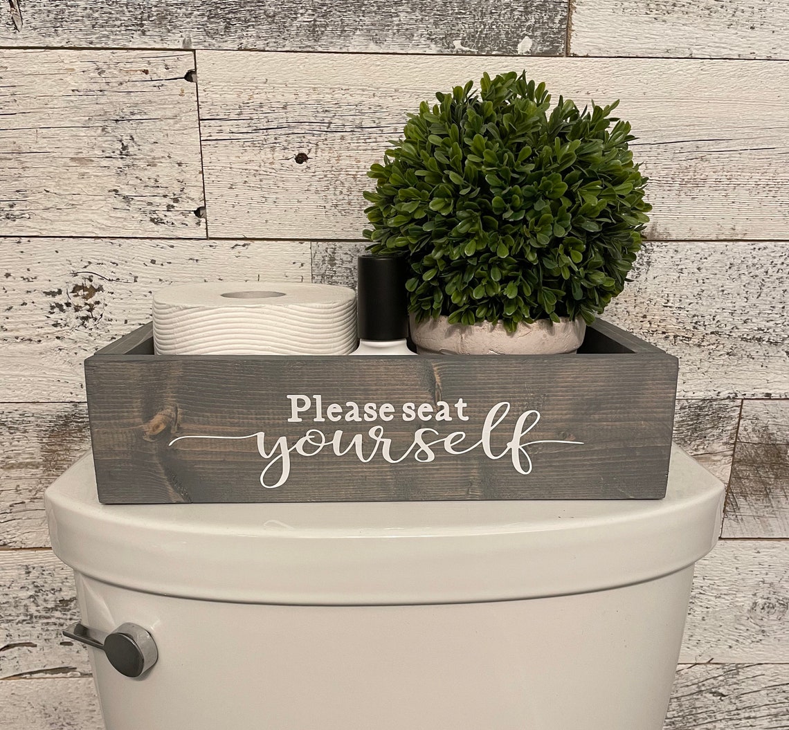 Toilet Box/tray With Wording & Color Options - Etsy