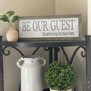Funny Guest Room Wood Sign - Etsy