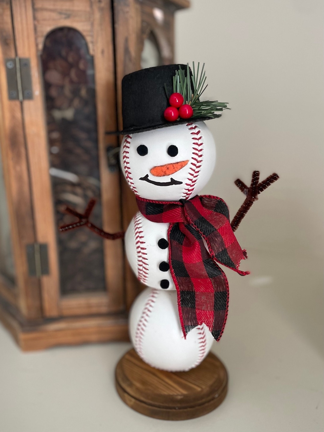 Baseball Snowman - Etsy