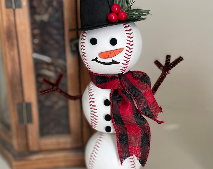 Baseball Snowman - Etsy