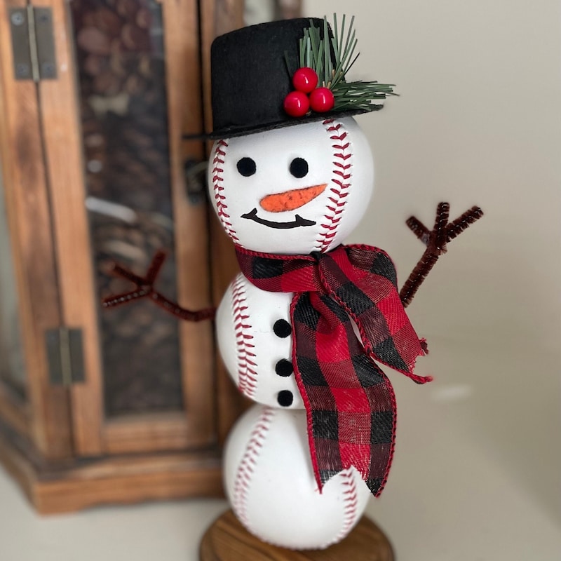 Baseball Snowman Svg - Etsy