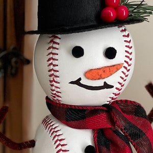 Baseball Snowman - Etsy