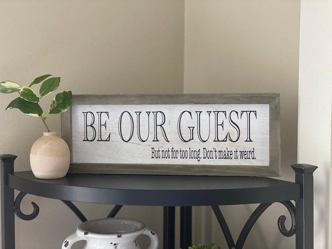 Funny Guest Room Wood Sign - Etsy