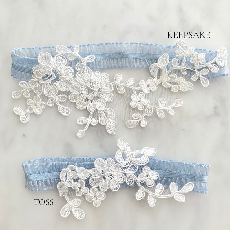 BLUE Wedding Garter Garter Wedding Garter Set Bridal Garter - Etsy